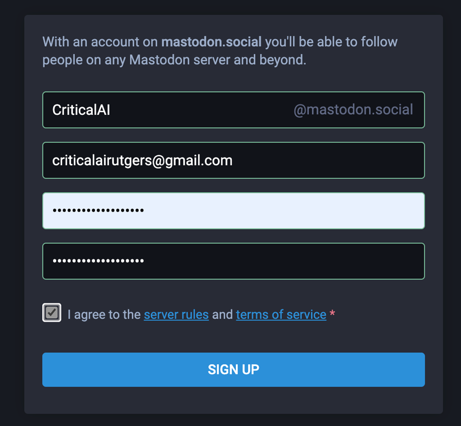 CRITICAL AI USER’S GUIDE TO MASTODON – Critical AI